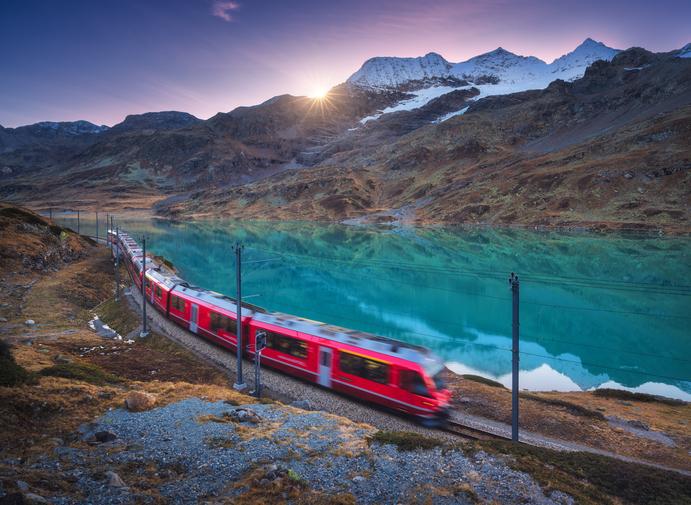 From Milan: St Moritz & Alps Day Trip with Bernina Red Train | TourBeez